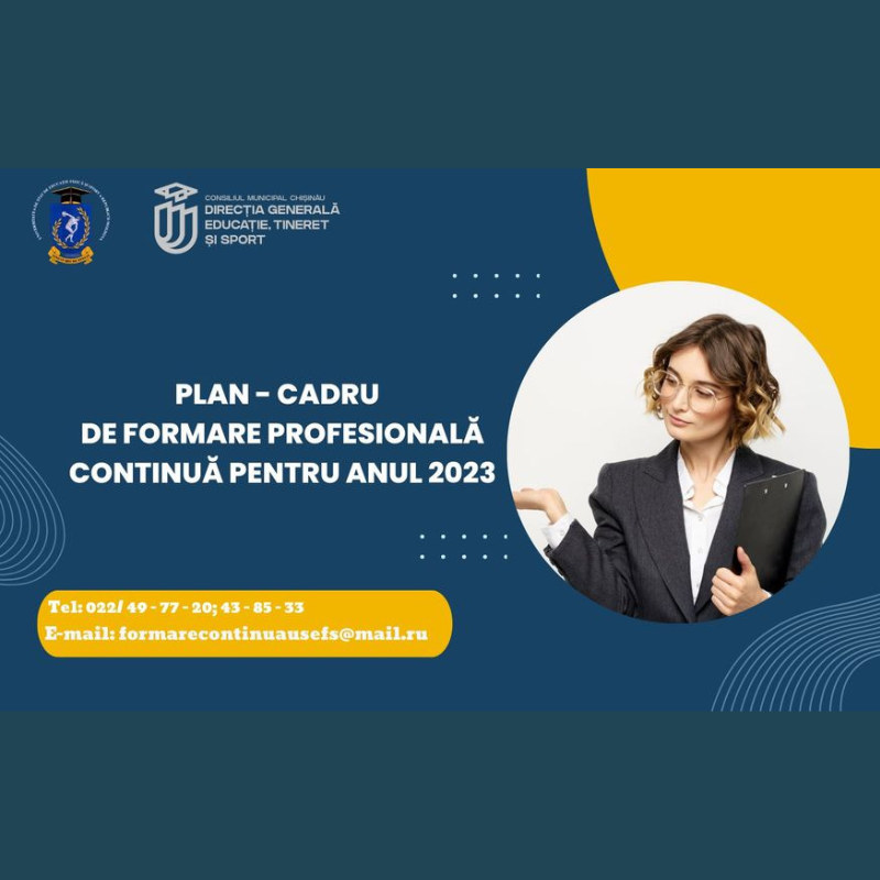 PLAN – CADRU de formare profesională continuă în domeniile Științe ale ...